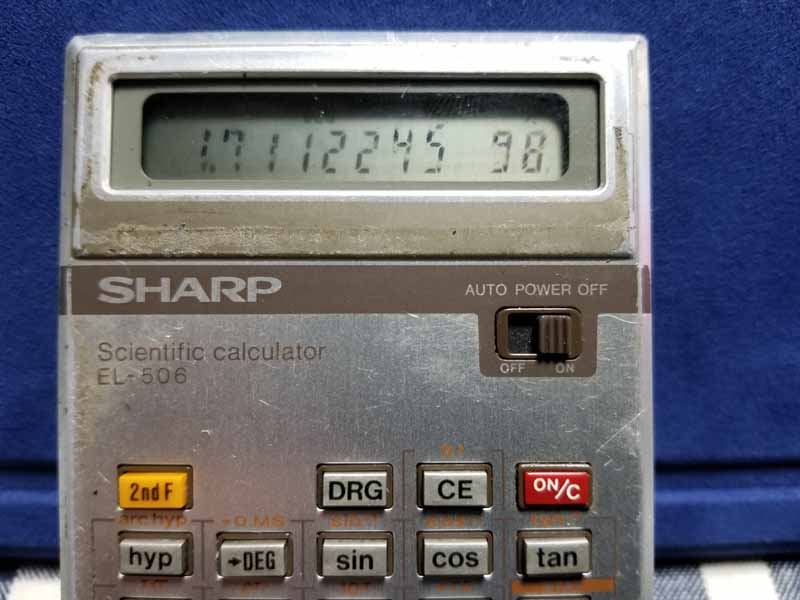 【思い出家電】シャープの関数電卓「EL-506」 - 家電Watch